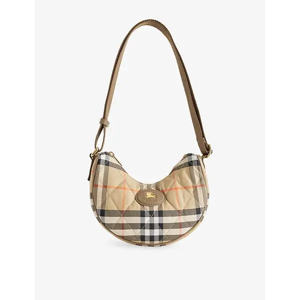 Burberry Quilted Check Cross-body Bag - Sand