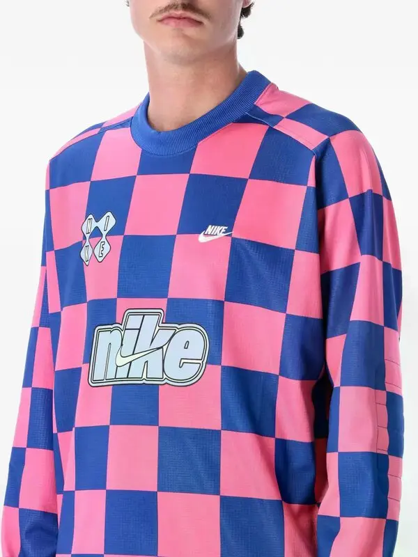 Nike Checkerboard Print Long Sleeve T-shirt