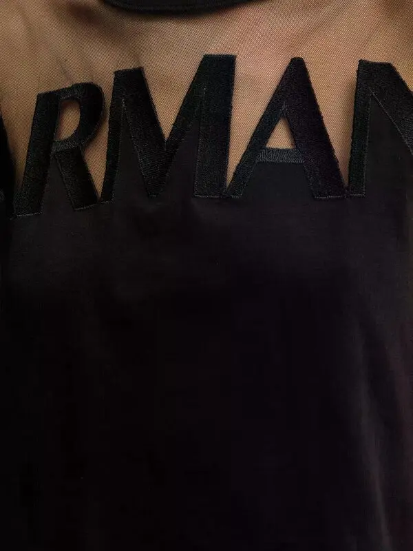 Armani Exchange Logo T-shirt With Mesh Paneling