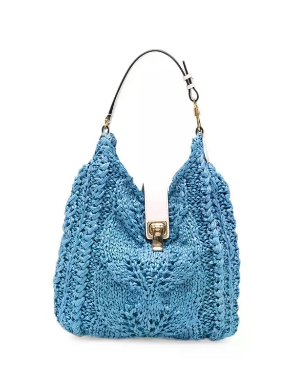 Ermanno Scervino Leather Tote Bag - Blue