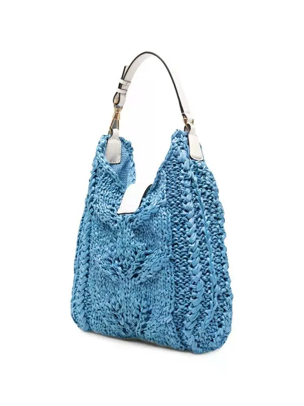 Ermanno Scervino Leather Tote Bag - Blue