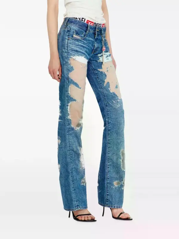 DIESEL® X Tinder 1969 D-ebbey Distressed-effect Jeans