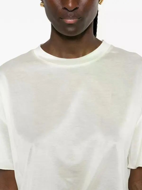 ELEH Cream Jersey Crew Neck T-shirt