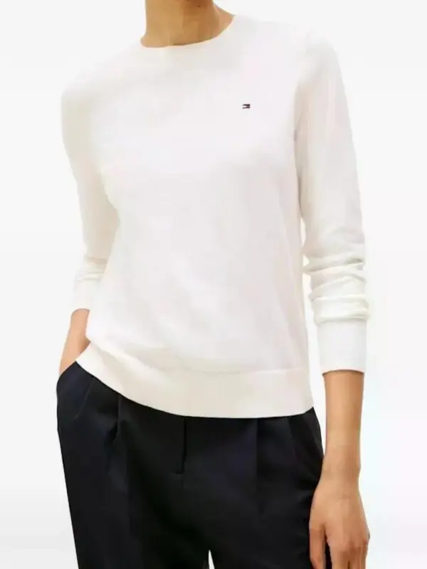 Tommy Hilfiger Logo Embroidered Crew Neck Sweater