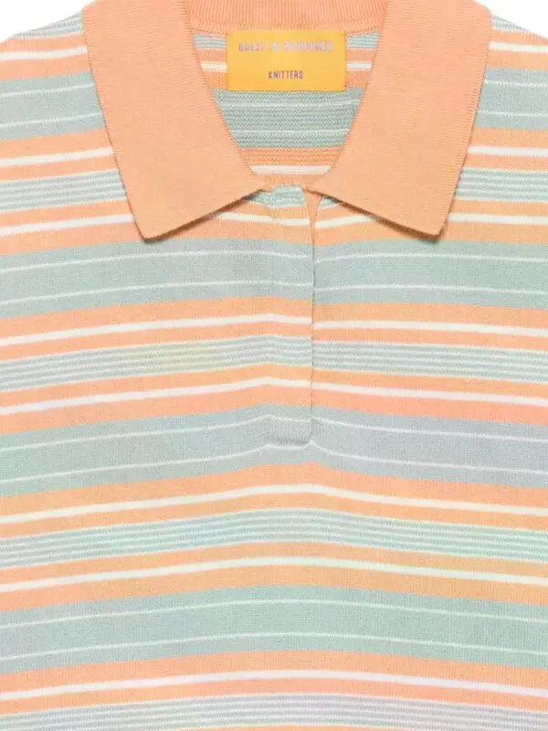 Guest In Residence Horizontal Stripe Polo Top