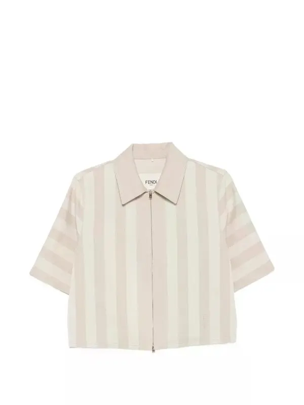 Fendi Striped Short-sleeve Jacket