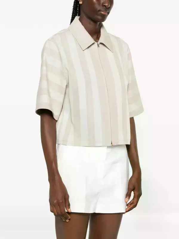 Fendi Striped Short-sleeve Jacket
