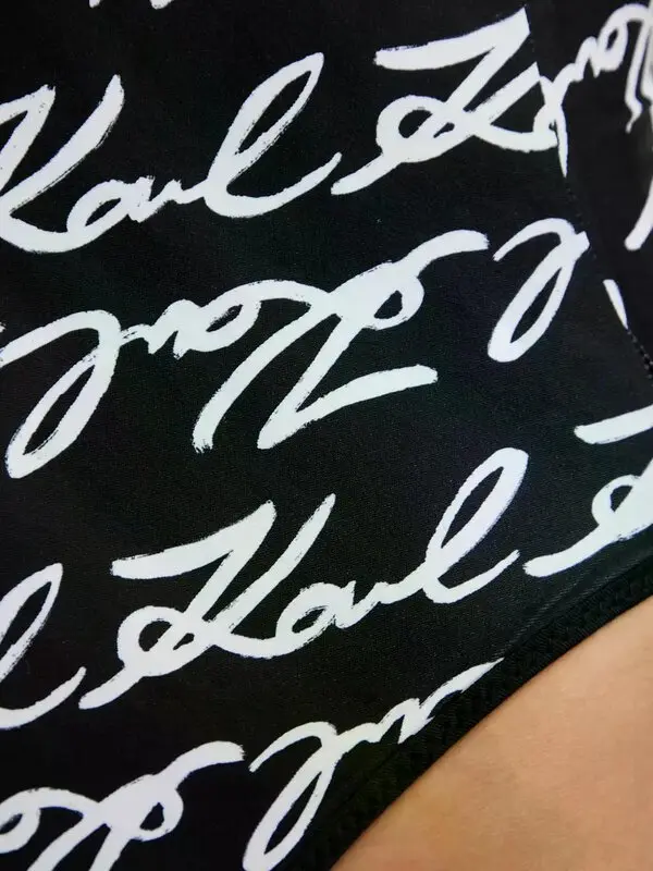 Karl Lagerfeld All-over Print V-neck Swimsuit