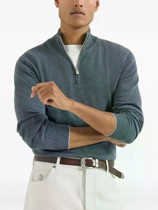 Brunello Cucinelli Cashmere Half-zip Sweater