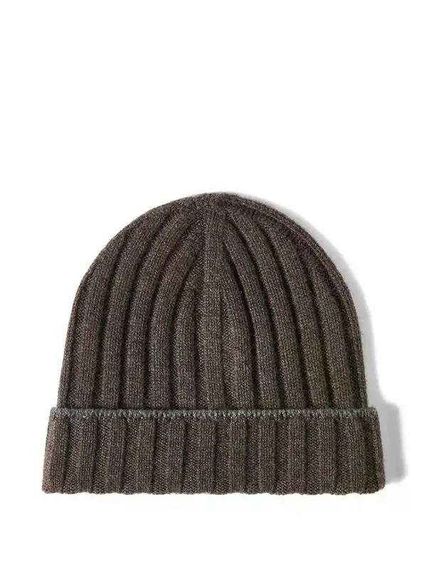 Brunello Cucinelli Cashmere Rib-knit Beanie - Brown