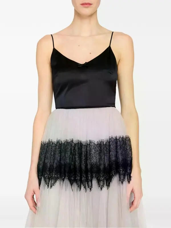 Viktor & Rolf Tulle Lace-trim Maxi Dress - Neutrals