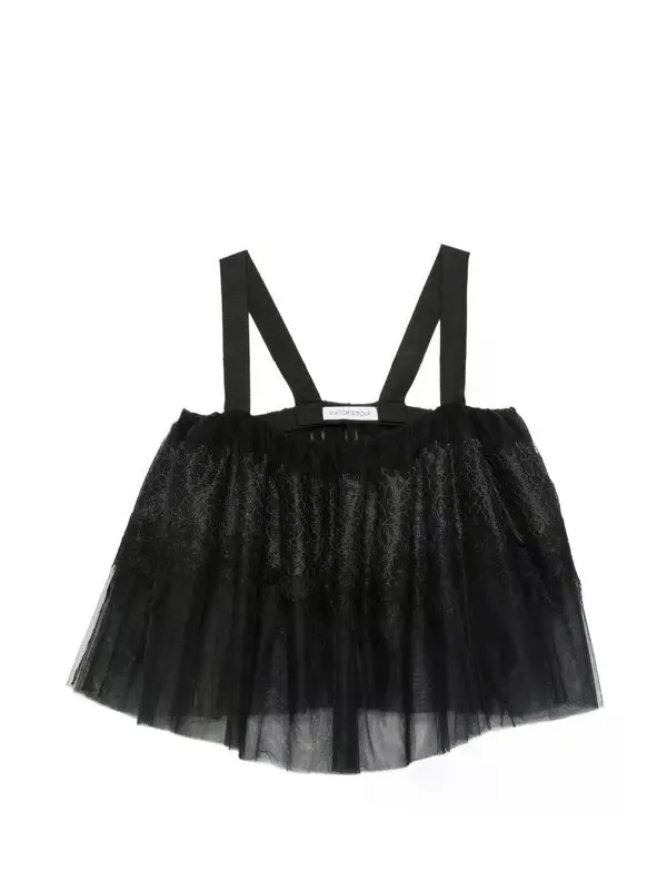 Viktor & Rolf Lace-trimmed Tulle Blouse