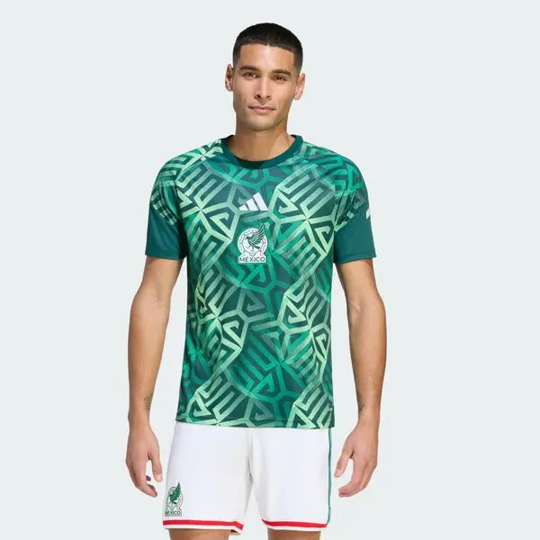 Adidas Mexico 26 Home Pre Match Jersey - Aurora Ivy