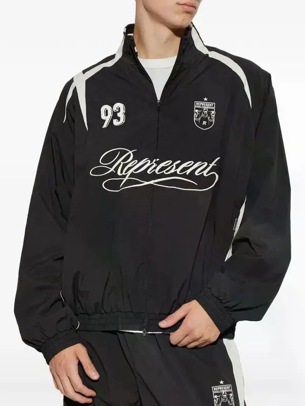 REPRESENT Logo-embroidered Panelled Jacket