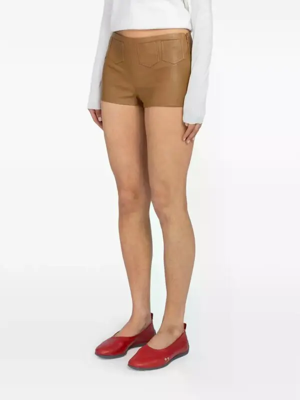 Paloma Wool Suau Leather Mini Shorts