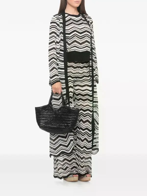 D.exterior Chevron-knit Cardigan