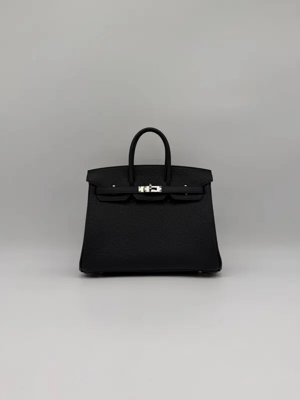Hermès Togo Leather Palladium Hardware Birkin 25 - Black