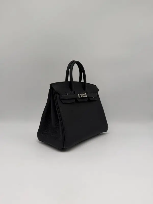 Hermès Togo Leather Palladium Hardware Birkin 25 - Black