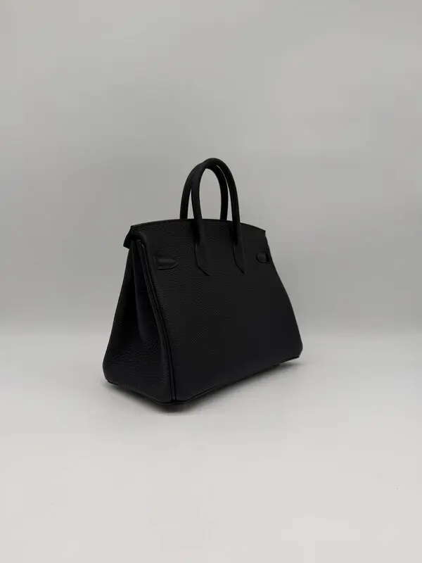 Hermès Togo Leather Palladium Hardware Birkin 25 - Black