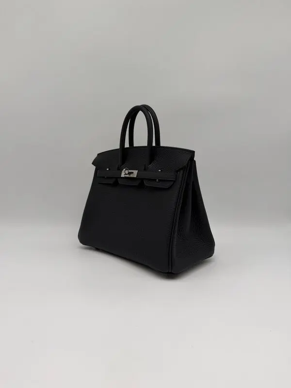 Hermès Togo Leather Palladium Hardware Birkin 25 - Black