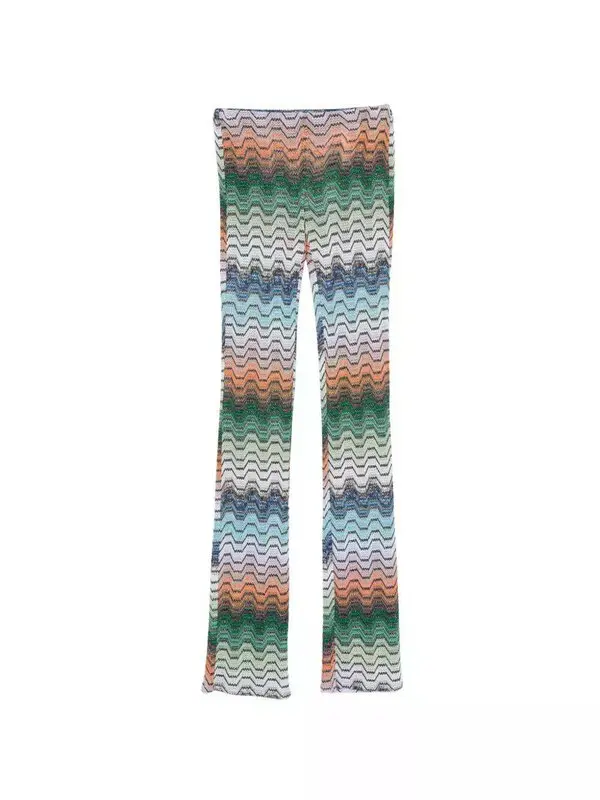 Missoni Zigzag Knit Trousers - Green