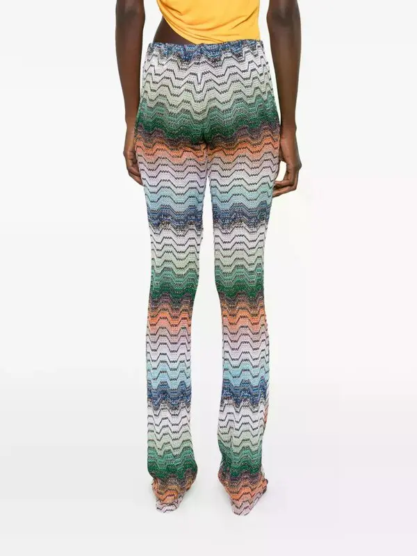 Missoni Zigzag Knit Trousers - Green