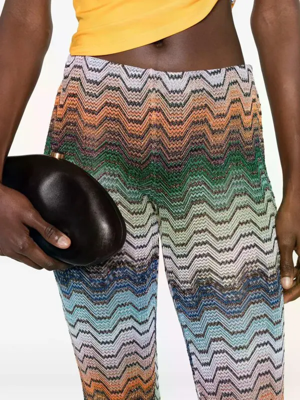 Missoni Zigzag Knit Trousers - Green