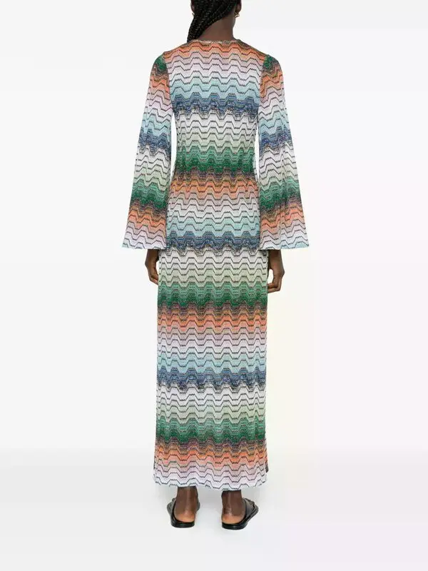 Missoni Zigzag-knit Cut-out Maxi Dress