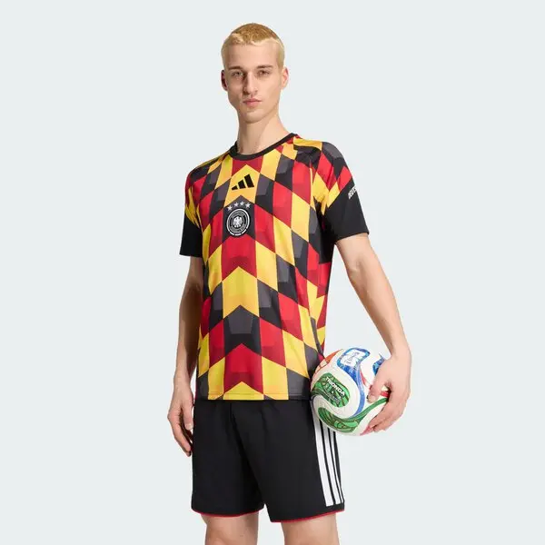 Adidas Germany 26 Home Pre Match Jersey Black - Black / Team Yellow