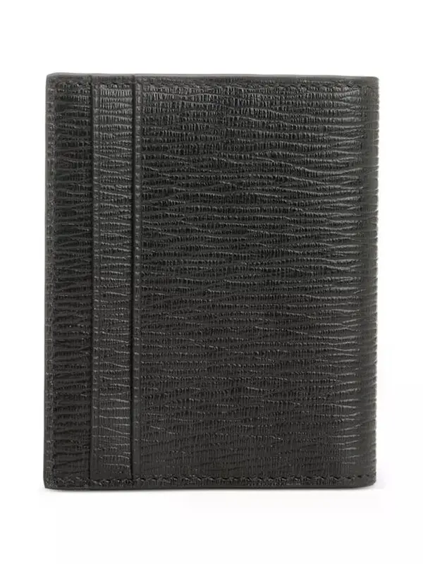 FERRAGAMO Gancini-plaque Textured-leather Wallet