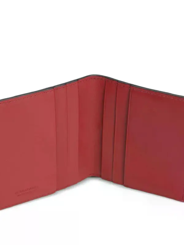 FERRAGAMO Gancini-plaque Textured-leather Wallet