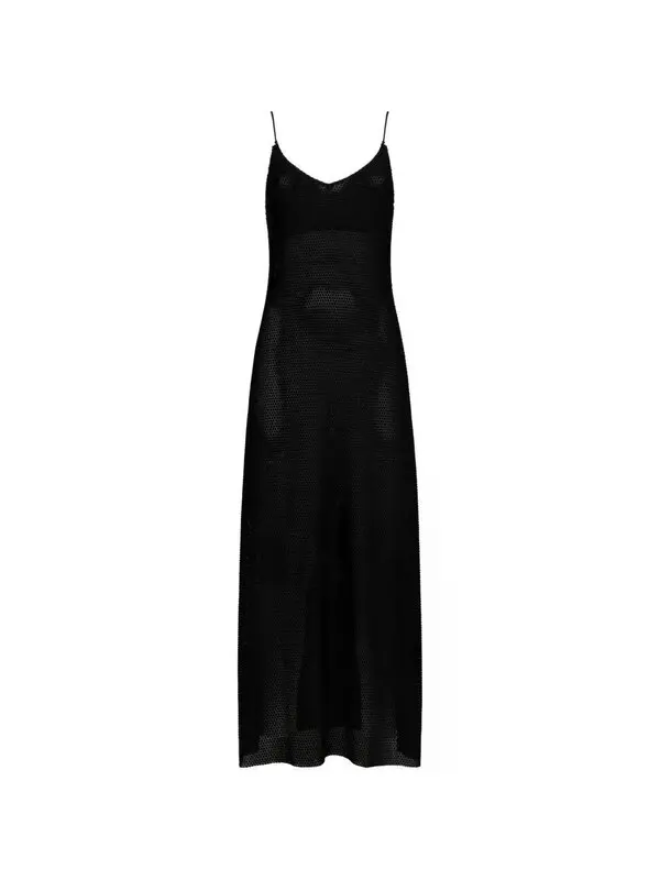 PIN-UP STARS Long Crochet Knit Spaghetti Strap Dress