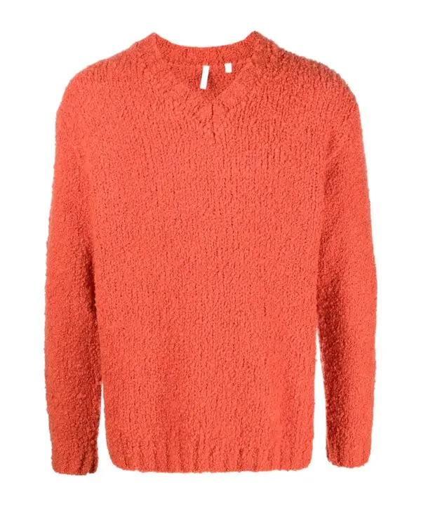 SUNFLOWER Aske Wool V-neck Sweater - Red