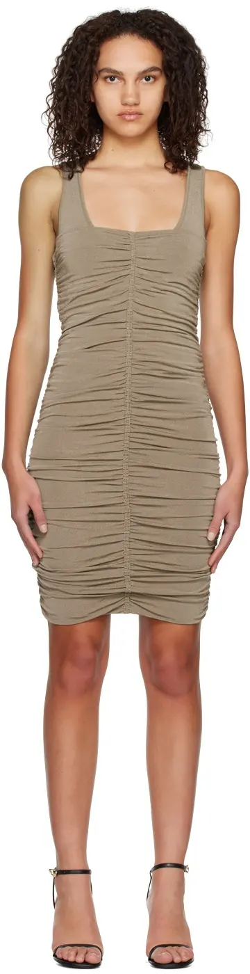 Givenchy Ruched Square Neck Mini Dress