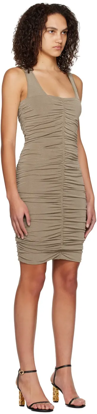 Givenchy Ruched Square Neck Mini Dress