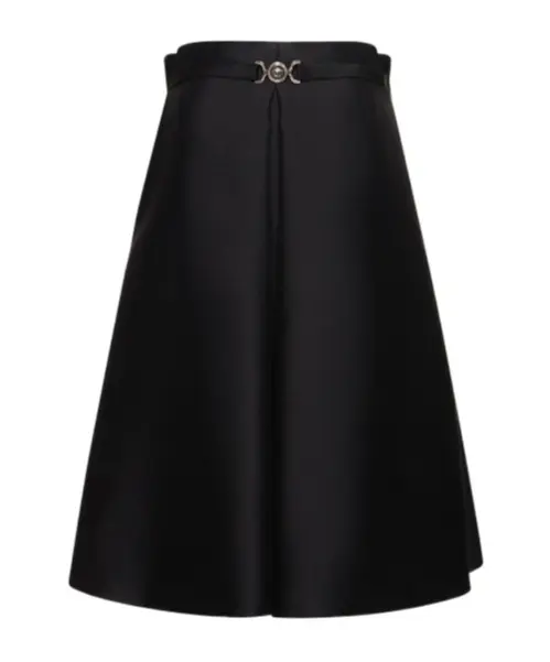 Versace Metal Logo Detail Mini Dress - Black