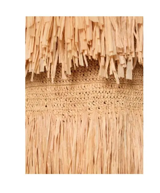 Oscar De La Renta Raffia Fringe Dress