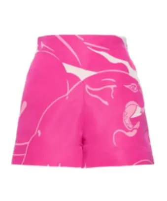 Valentino Garavani High-rise Graphic Print Shorts - Pink