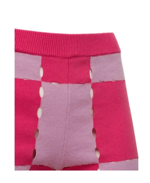 Jacquemus Checked Knitted Shorts