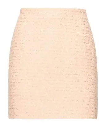 Alessandra Rich Sequined Mini Skirt - Nude