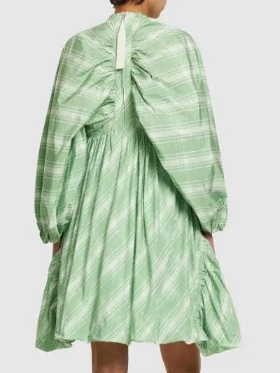 JIL SANDER Plaid Long-sleeved Dress