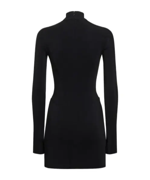 MUGLER High-neck Cut-out Mini Dress