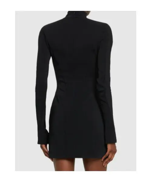 MUGLER High-neck Cut-out Mini Dress