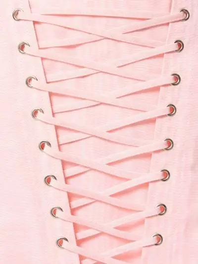Alessandra Rich Lace-up Front Mini Skirt