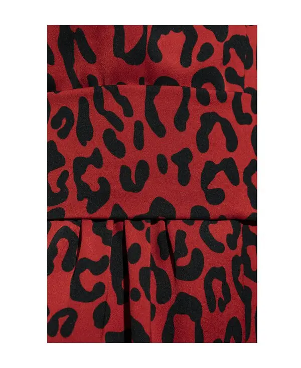 Dolce & Gabbana Animal Print Strappy Midi Dress