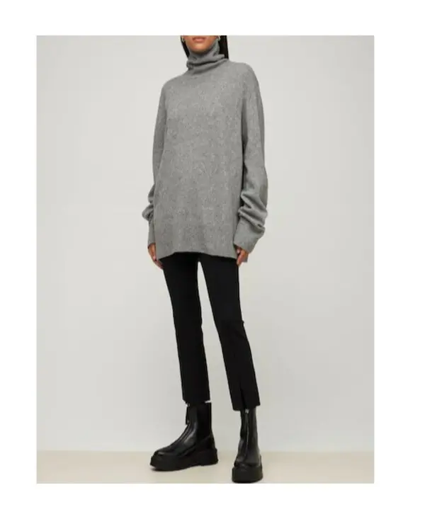 THE ROW High-necked Wool Knit Pullover