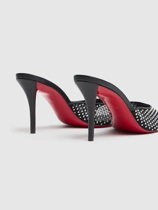 CHRISTIAN LOUBOUTIN Embellished Open-toe High-heeled Mules