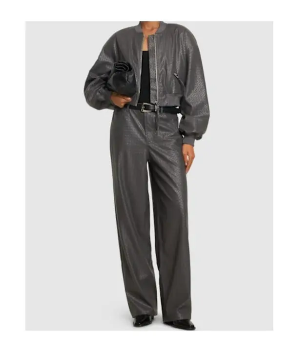 ROTATE BY BIRGER CHRISTENSEN Weaved Printed Casual Pants