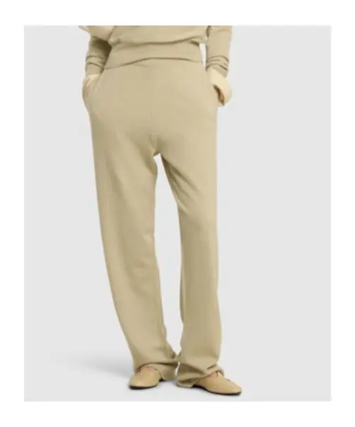 Extreme Cashmere Elastic Waist Casual Pants - Nude
