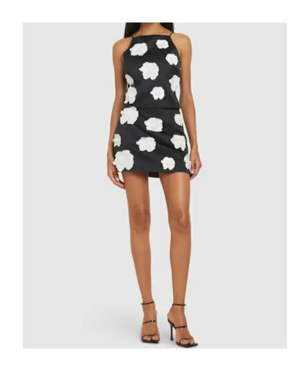 ROTATE BY BIRGER CHRISTENSEN Embellished Floral Applique Camisole